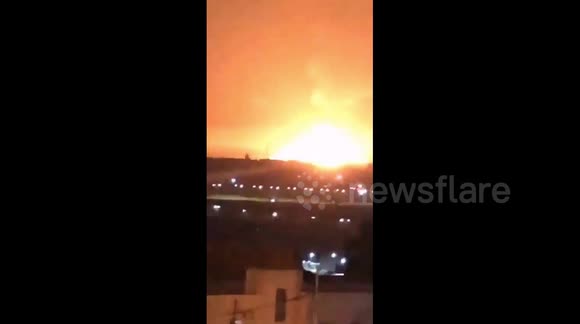 Jordan explosion: Moment army base ammo dump erupts in giant blast ...