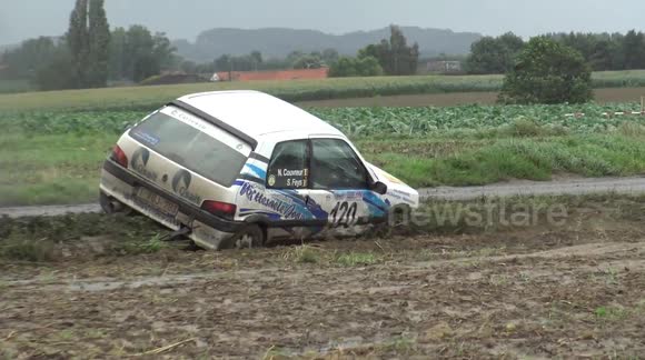 Racing car goes off the road and is stuck in the mud - Buy, Sell or ...