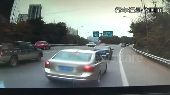 Car 'brake checks' truck in China road rage - Buy, Sell or Upload Video ...