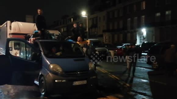 Footage shows frustrated and angry travellers and lorry drivers in ...