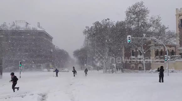 Storm Filomena in Madrid on 9th January, 2021. - Buy, Sell or Upload ...