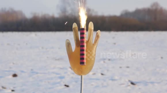 Stress test shows how firecrackers can harm the human hand - Buy, Sell ...