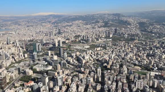 360 Degrees Drone shot of Beirut, Lebanon - Buy, Sell or Upload Video ...