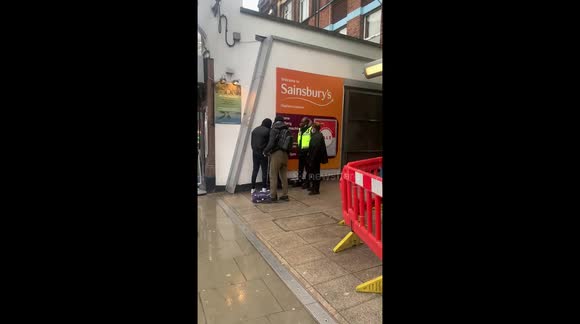 Violent fight breaks out in Sainsbury’s between customer and staff – as ...