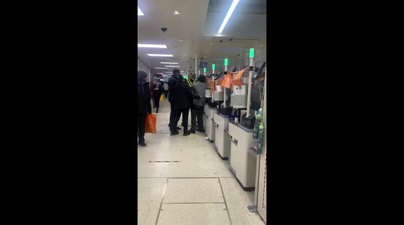 Violent fight breaks out in Sainsbury’s between customer and staff – as ...