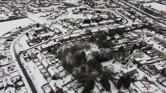 Drone footage shows fresh snowfall over Bradford as 'Beast from the ...