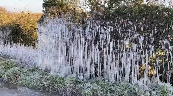 Stunning ice sculptures as freezing temperatures continue across ...