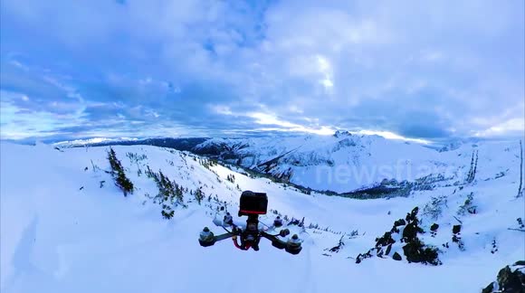 This amazing footage shows a super fast drone barrelling through snowy ...