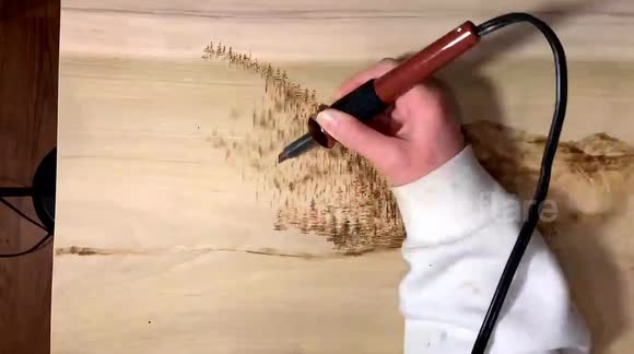 Watch as this US woman creates picturesque pyrography landscape - Buy ...