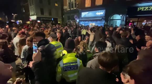 Super Saturday: Police get jeered by revellers during spontaneous ...