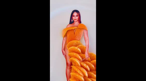 Food artist uses fruit and veg to recreate famous singers' iconic looks ...