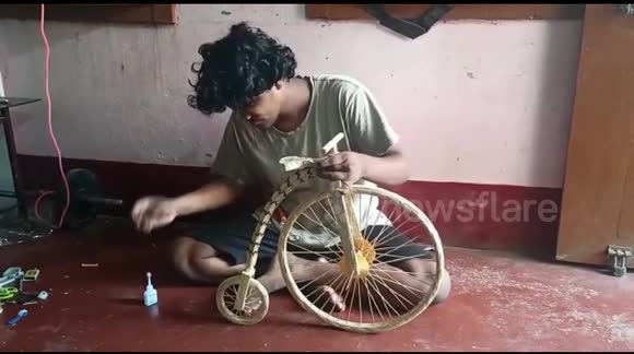 Indian artist creates wonderful penny-farthing model to mark World ...