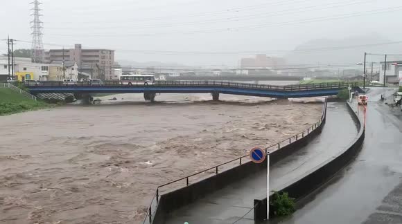 Japan heavy rains: Bridge partially collapses in Shizuoka due to ...