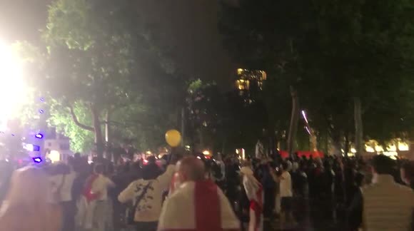 England fans set of fireworks in Leicester Square as the Euro 2020 ...