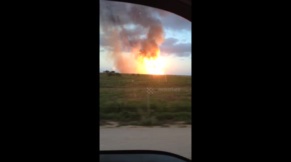 Gas pipeline explosion in Texas, US - Buy, Sell or Upload Video Content ...
