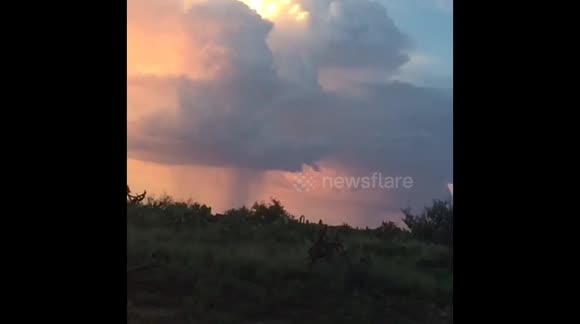 Lighting strikes near Oracle, Arizona - Buy, Sell or Upload Video ...