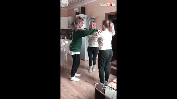 'BFF trio having fun while performing the viral 'Triangle Dance'' - Buy ...