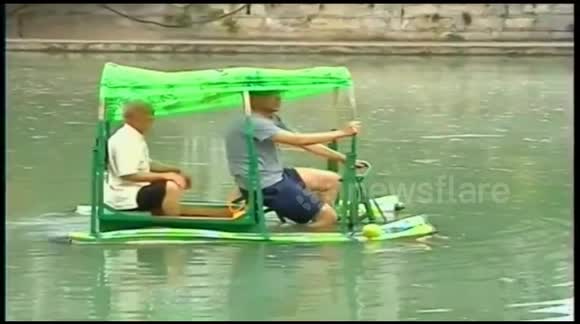 Pensioner invents water rickshaw for floods - Buy, Sell or Upload Video ...