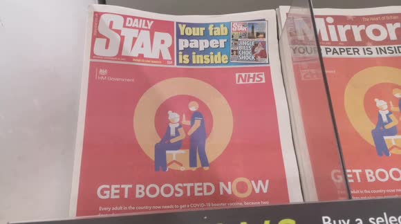 All UK papers concur to prompt public to get booster shot - Buy, Sell ...
