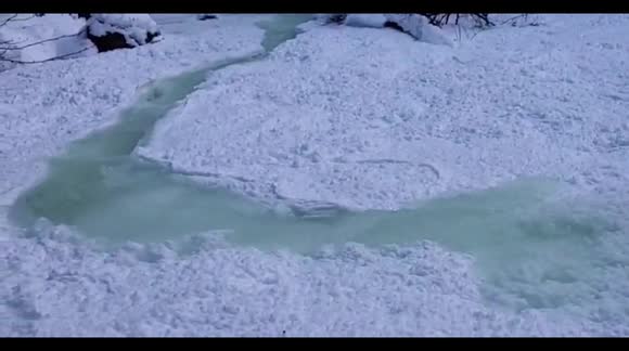 Remarkable video shows Canadian stream 'disappearing' as it freezes ...