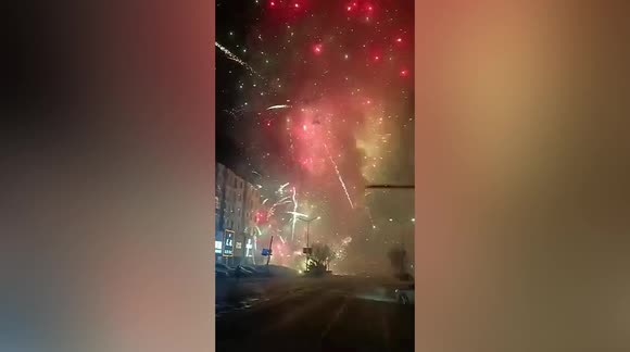 Dramatic scenes after firework stall in northern China catches fire ...