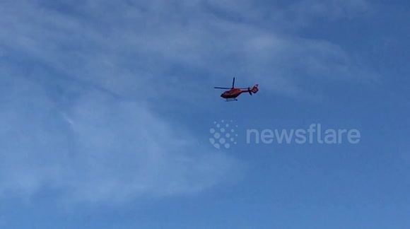 Beach helicopter rescue lands on beach - Buy, Sell or Upload Video ...