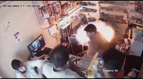 Apple iPhone explodes and catches fire at mobile repair shop in India ...