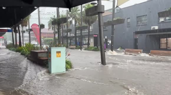 Flash flooding in Dee Why, NSW, Australia - Buy, Sell or Upload Video ...