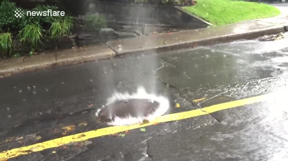 Heavy rainfall nearly blows manhole cover out of the ground - Buy, Sell ...