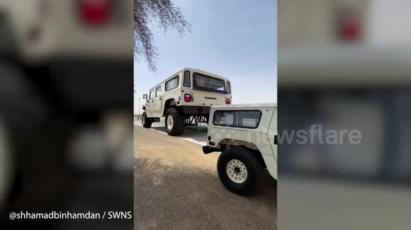 Car-mad Sheikh builds WORLD'S BIGGEST Hummer H1 boasting a height of 6 ...