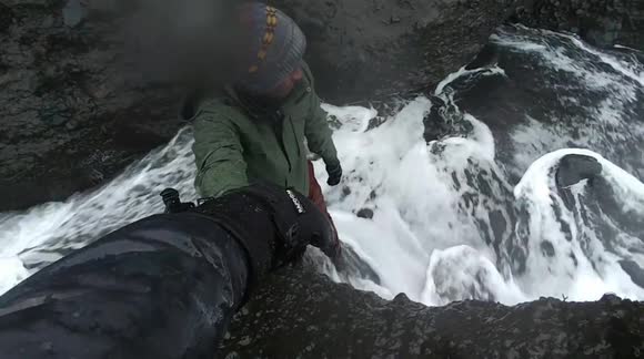 Massive wave knocks local off rock into sea on Iceland's coast - Buy ...