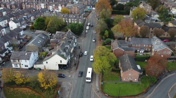 Drone Footage of Starbeck High Street showing the burnt out Harpers ...