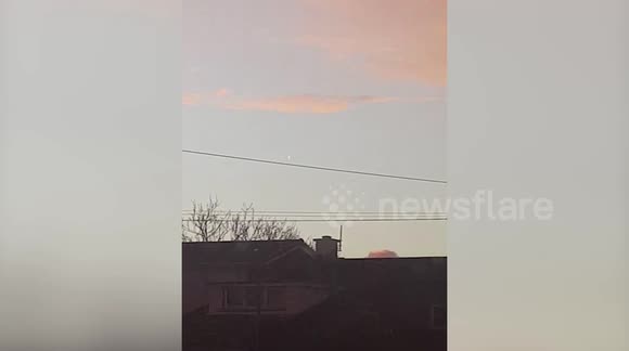 UK mum left stunned after filming mysterious flaming UFO above her home ...
