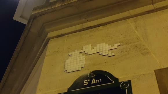 The pixel art storks of the street artist Stork spread in Paris. 9 may ...
