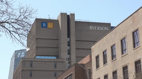Ryerson University campus in Toronto (exteriors) before the signs and ...