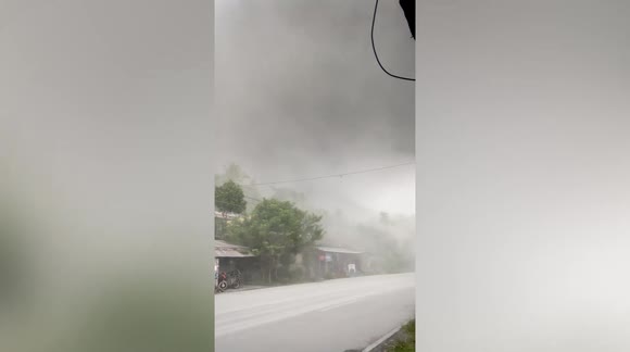 Choking ash covers roads and houses after Philippines volcano eruption ...