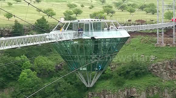 Large 240-metre-long glass bridge unveiled in Georgia's Dashbashi ...