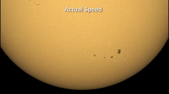 International Space Station is seen transiting the Sun from a UK garden ...