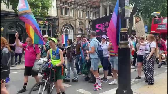 Pride parade in London marks 50th anniversary of UK's first Pride march ...