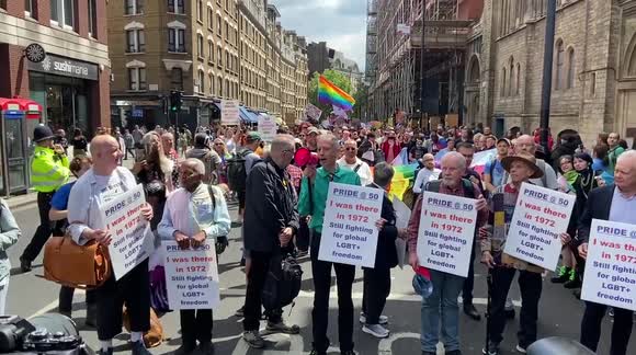 Campaigner Peter Gary Tatchell marched on the 50th anniversary of the ...