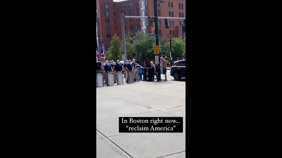 White supremacist group Patriot Front parade through Boston during ...