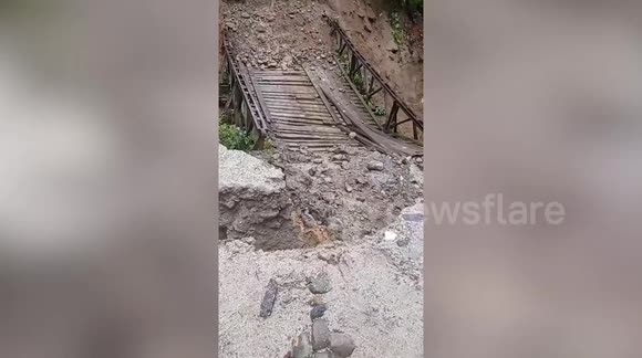 Bridge collapses after being battered by storms in Kachin State ...