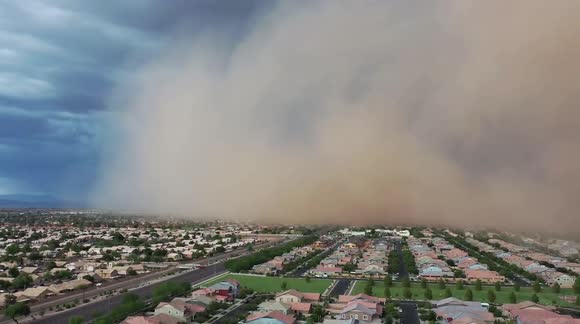 Drone footage reveals large wall of dust engulfing Arizona city - Buy ...