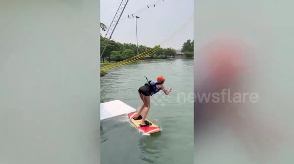 Student suffers embarrassing fail while trying wakeboarding - Buy, Sell ...