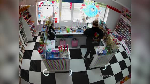 Sweet shop owners have released “freaky” footage of a suspected ghost ...
