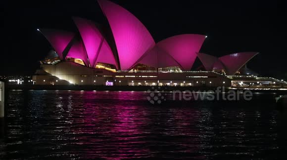 Sydney Opera House lights up pink in memory of Olivia Newton-John - Buy ...