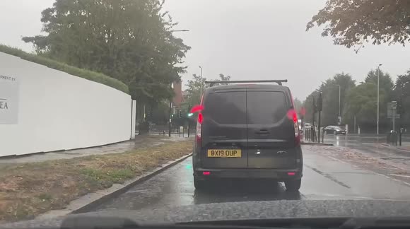 Flooding on the A1/ Bishops Avenue in London due to recent drought ...