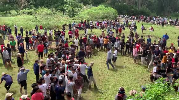 Men gather for rituals called Sisemba traditional kicking, which is ...
