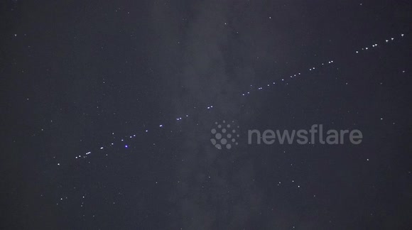 Extremely bright SpaceX Starlink satellite train spotted in Switzerland ...
