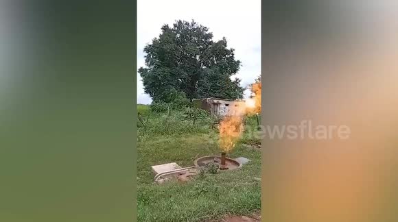 Water pump sparks panic after spouting fire in village in India - Buy ...